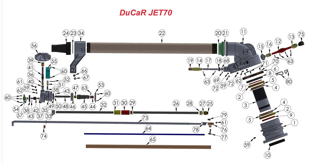Irrigation Sprinkler High Volume Turbine Drive DuCaR JET200